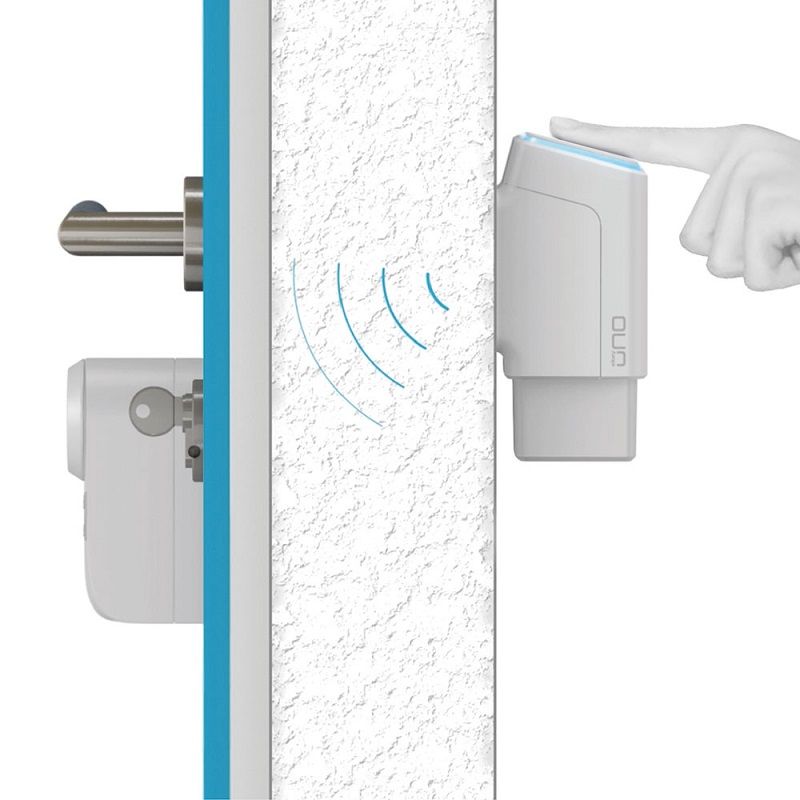 ekey uno Fingerprint Komplettset inkl. eqiva BLUETOOTH® Smart Türschlossantrieb Akkubetrieb